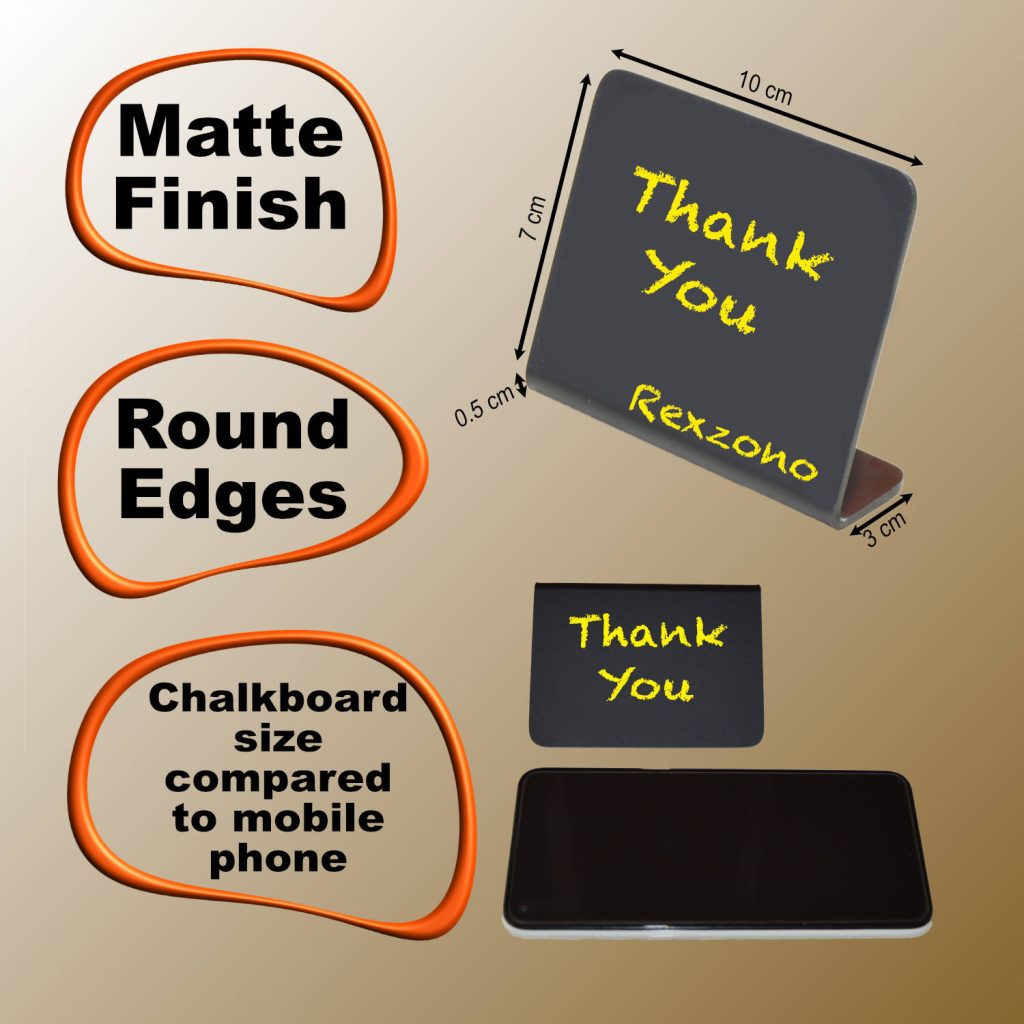 Acrylic Mini Chalkboard Signs (10 Pack) - Rexzono