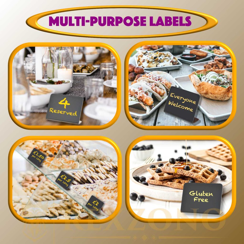 Acrylic Mini Chalkboard Signs (10 Pack) - Rexzono