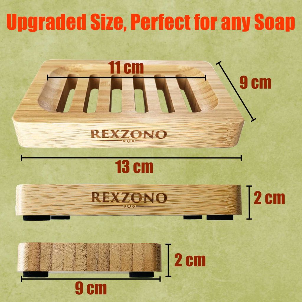 Bamboo Soap Holder Dish - Rexzono