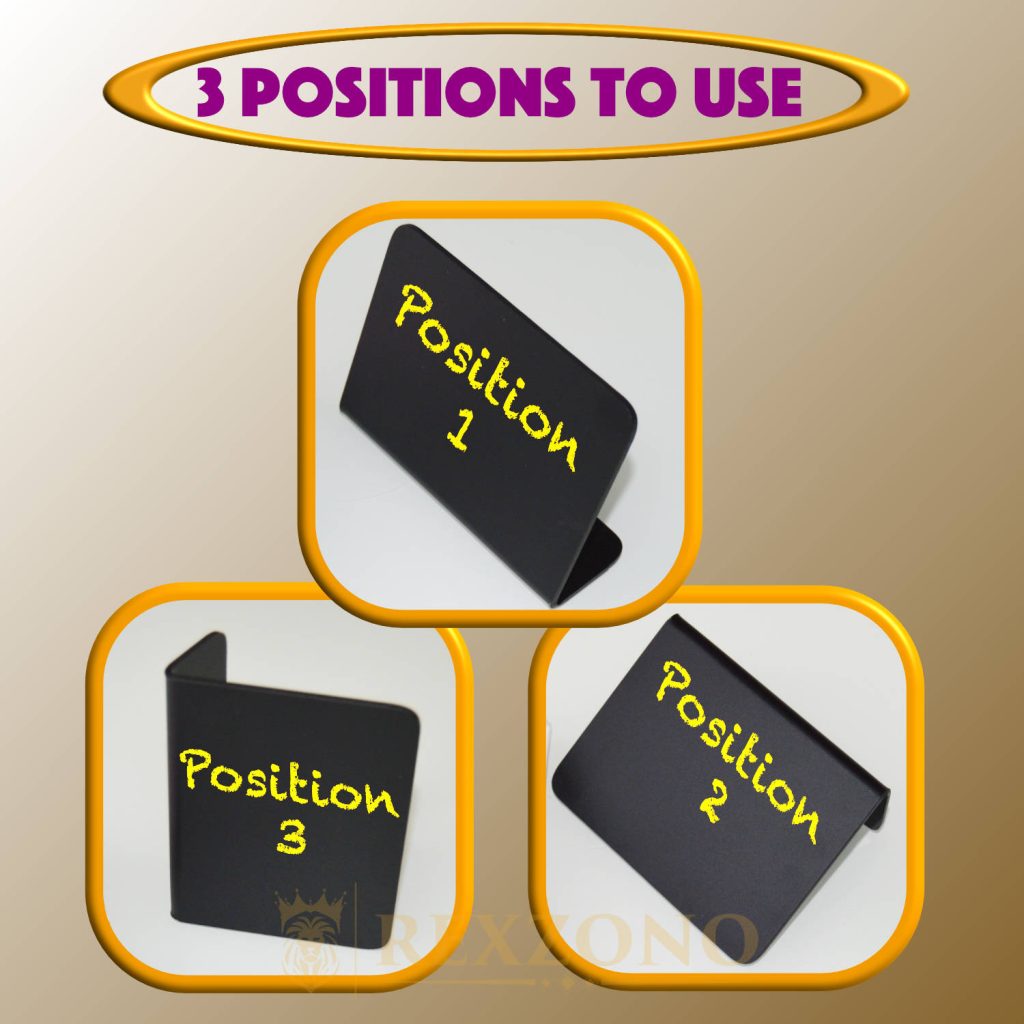 Acrylic Mini Chalkboard Signs (10 Pack) - Rexzono